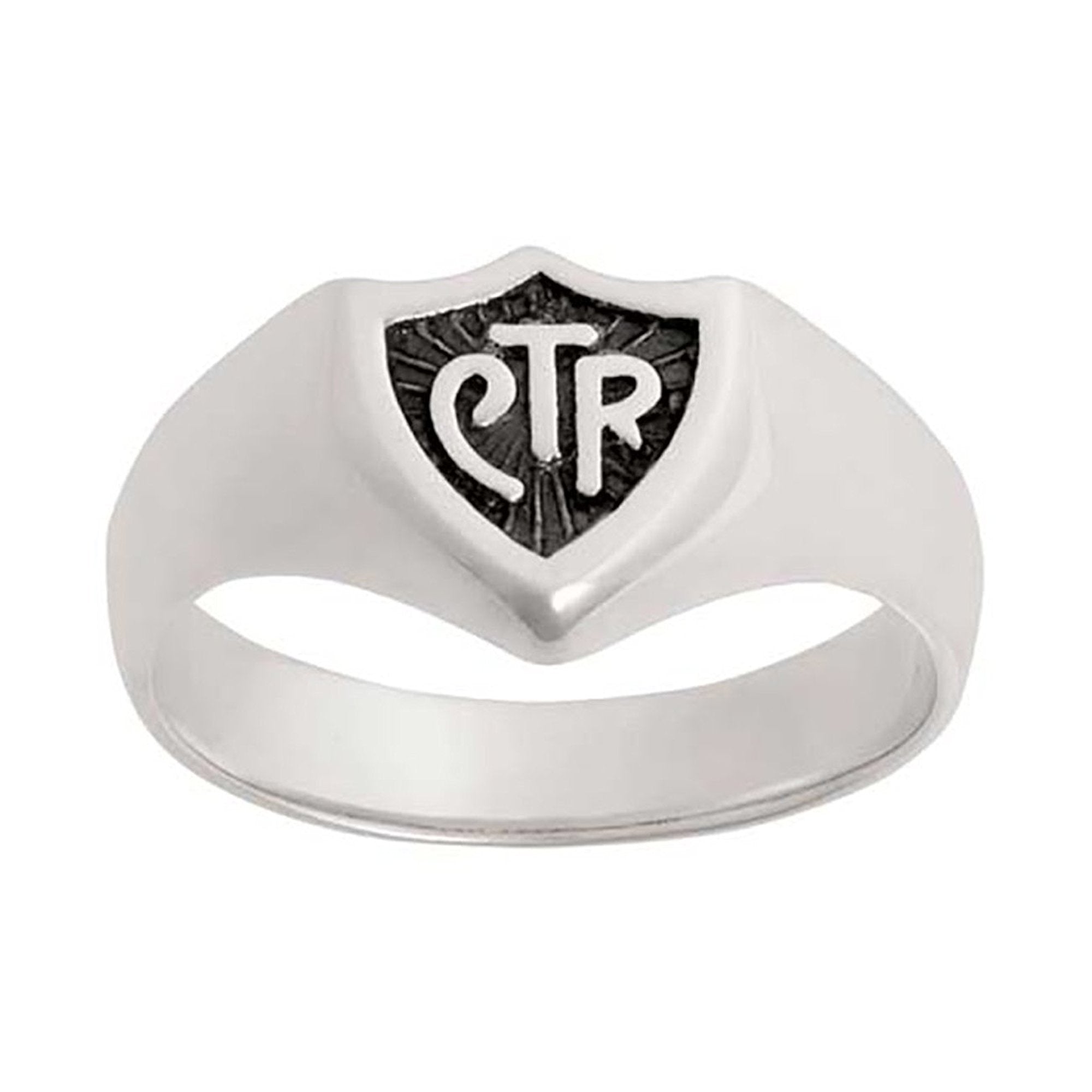 J68a Mormon LDS Unisex CTR Ring Large Zinc Alloy Size 8-12 One Moment ...