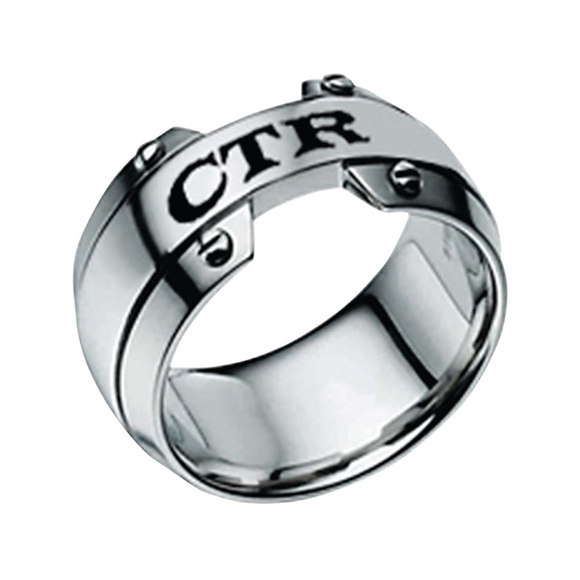 J143 Mormon LDS Unisex CTR Ring Stainless Steel Gost Size 7-13 One Mom ...