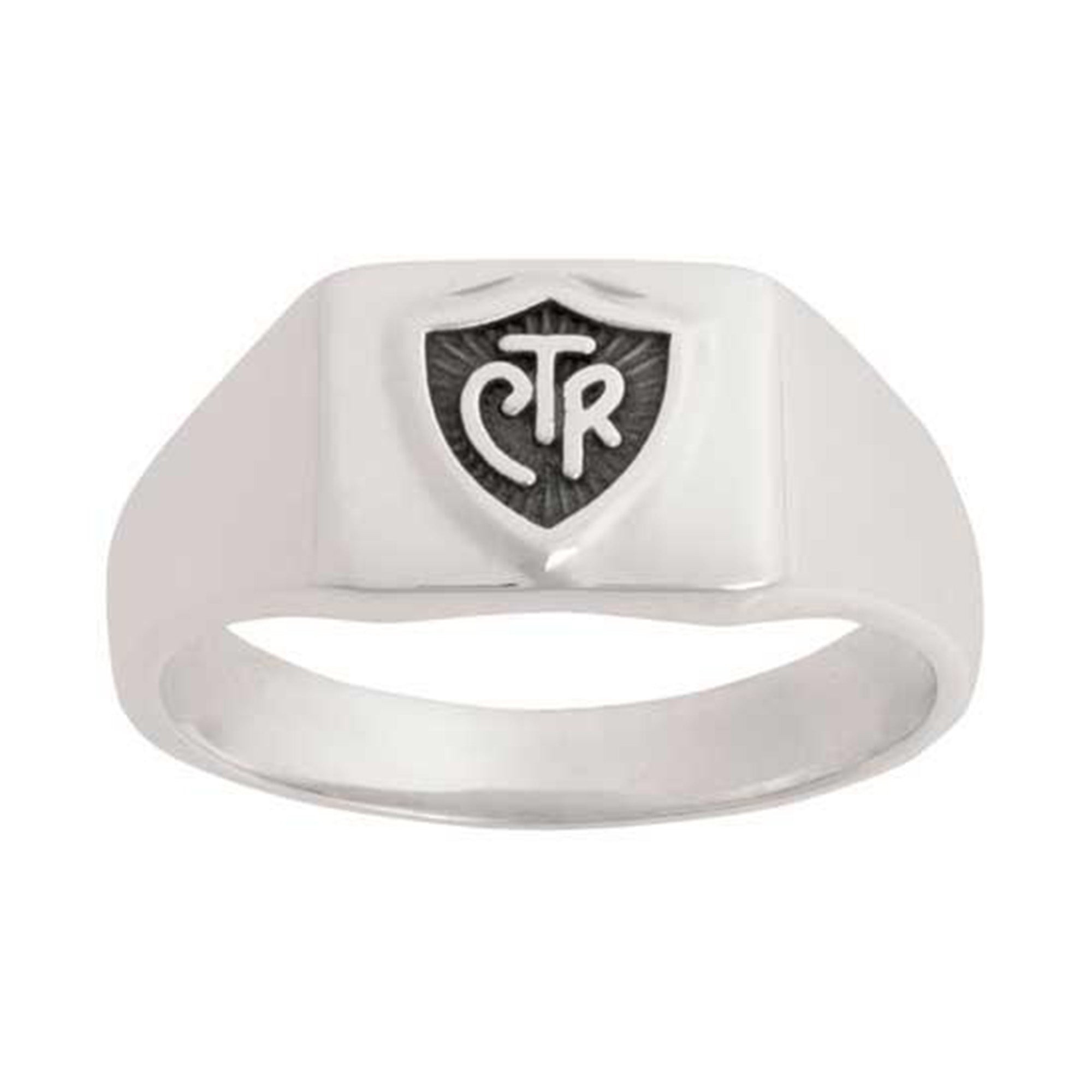 J64 Mormon LDS Unisex CTR Ring Sterling Silver With Block Handmade One ...