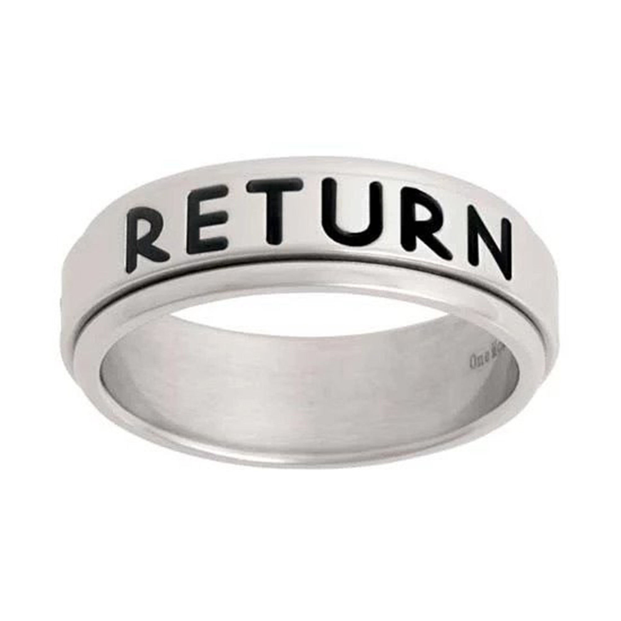 J44N Mormon LDS Unisex CTR Ring Spinner Return Honor Stainless Steel O ...